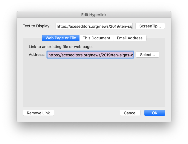 Quick Trick to Remove Hyperlinks | Editing in Word